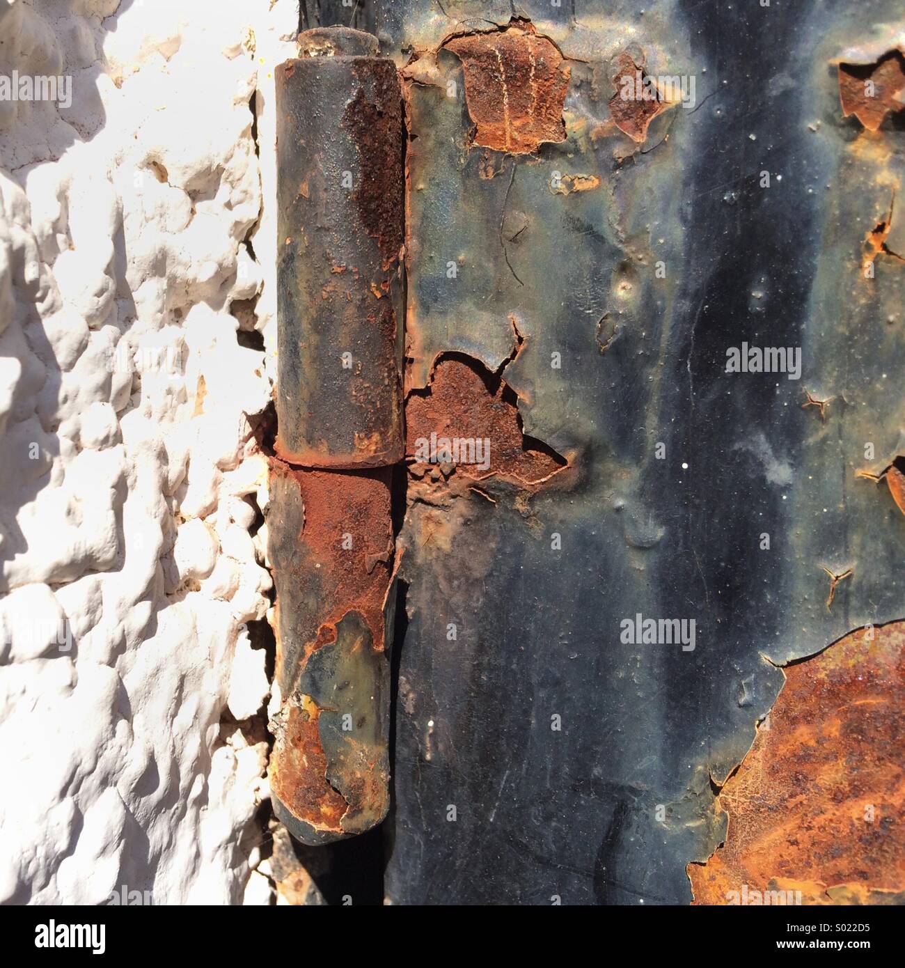 Close up of the rusty hinge of a door Stock Photo - Alamy