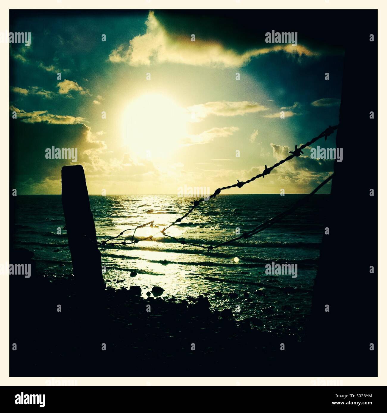 Barbed wire beach hi-res stock photography and images - Alamy
