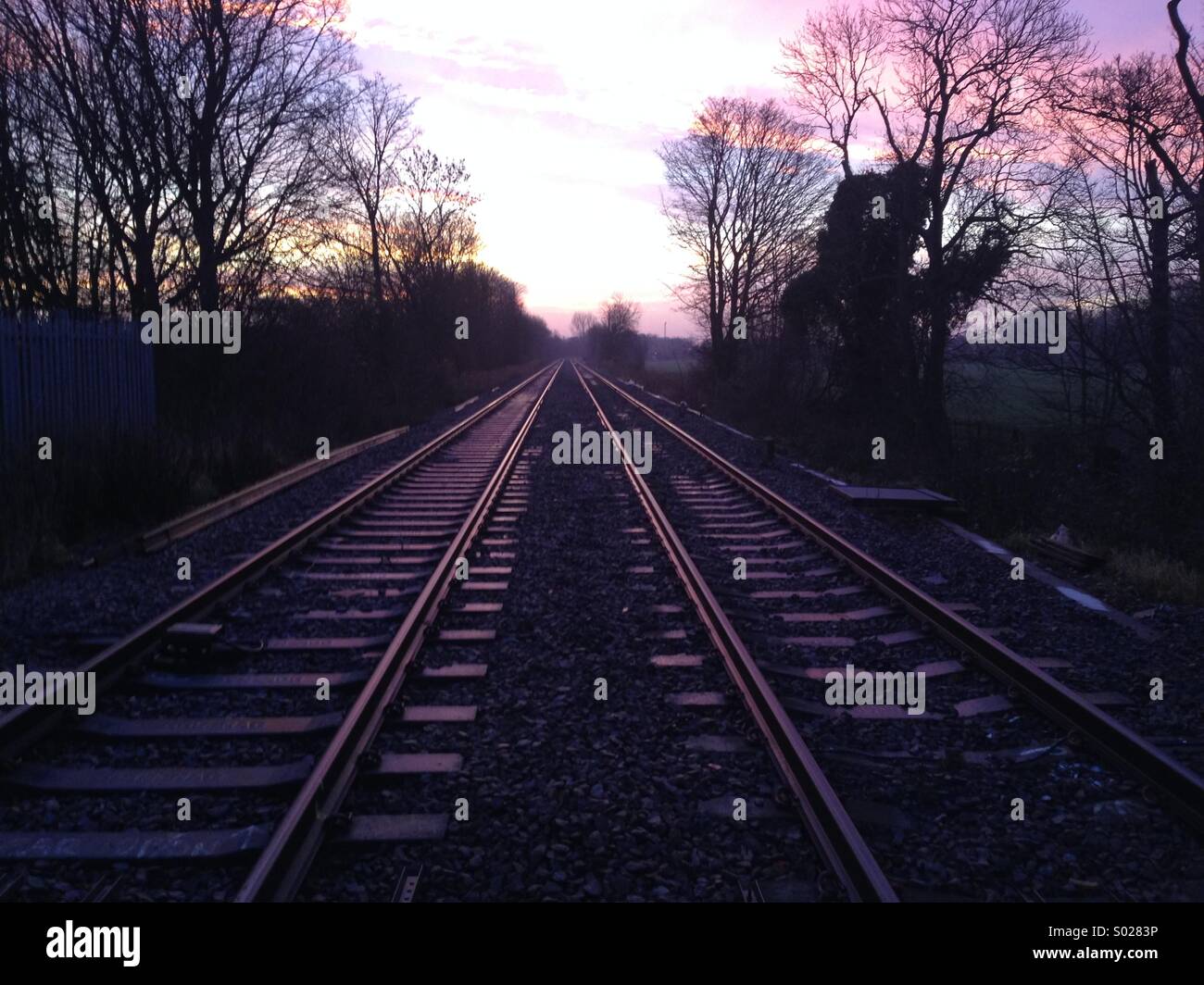 Disappearing tracks hi-res stock photography and images - Alamy