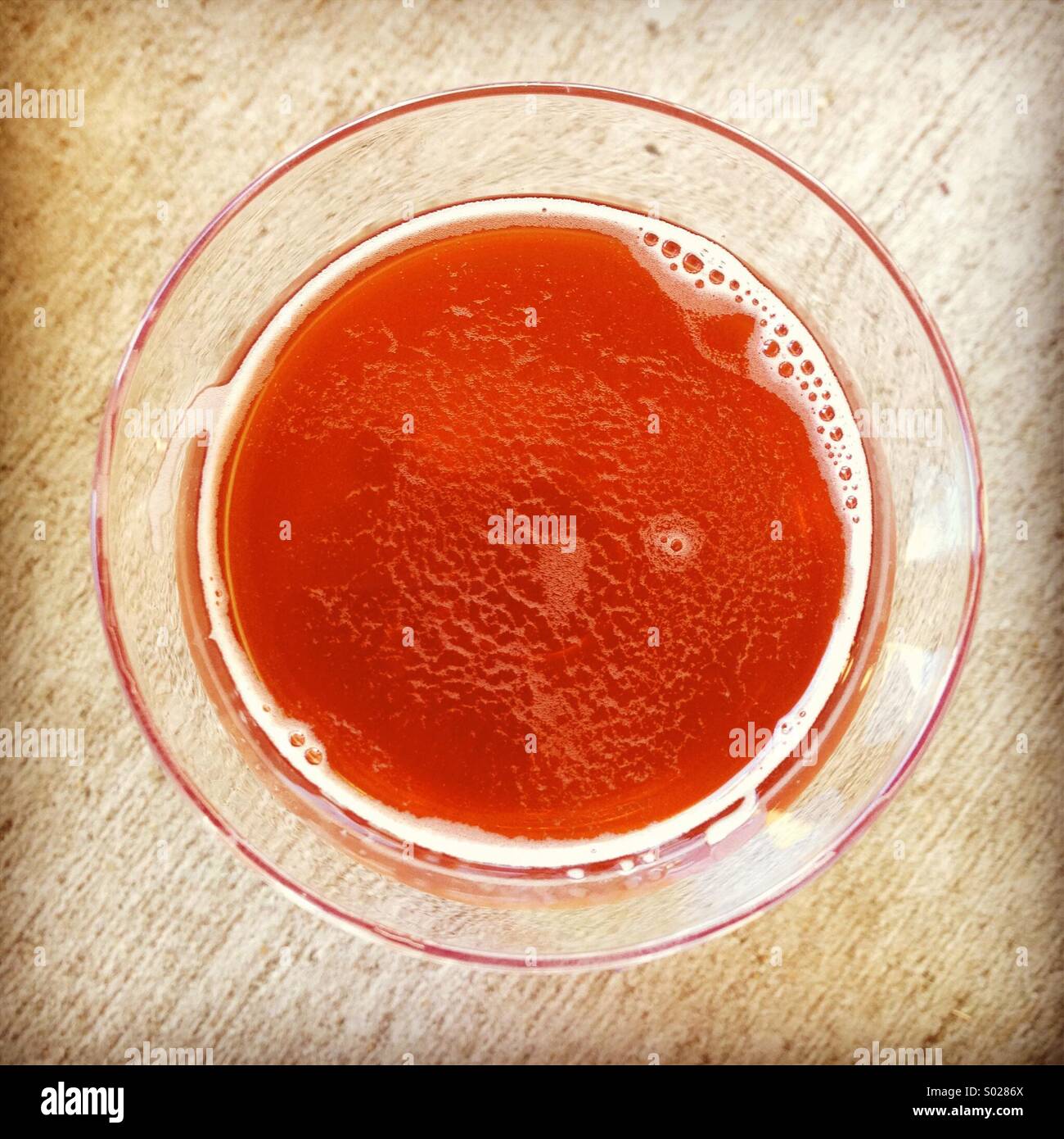 Red beer in glass Stock Photo - Alamy