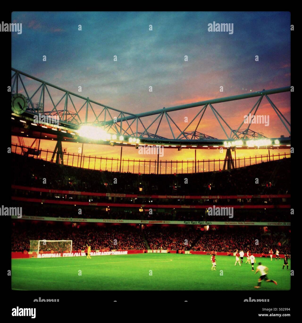 Arsenal emirates clock end hi-res stock photography and images - Alamy