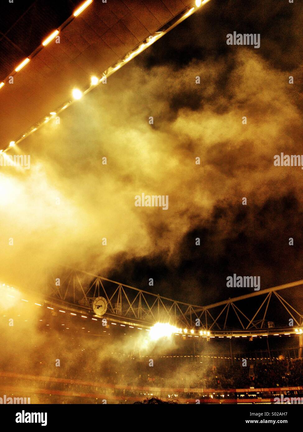 Football smoke stadium hi-res stock photography and images - Alamy