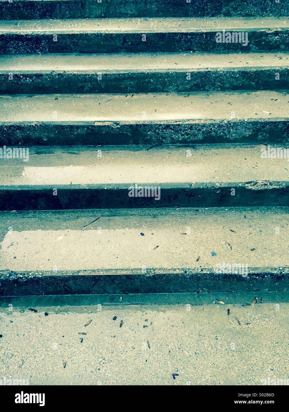 stairs in rain Stock Photo - Alamy