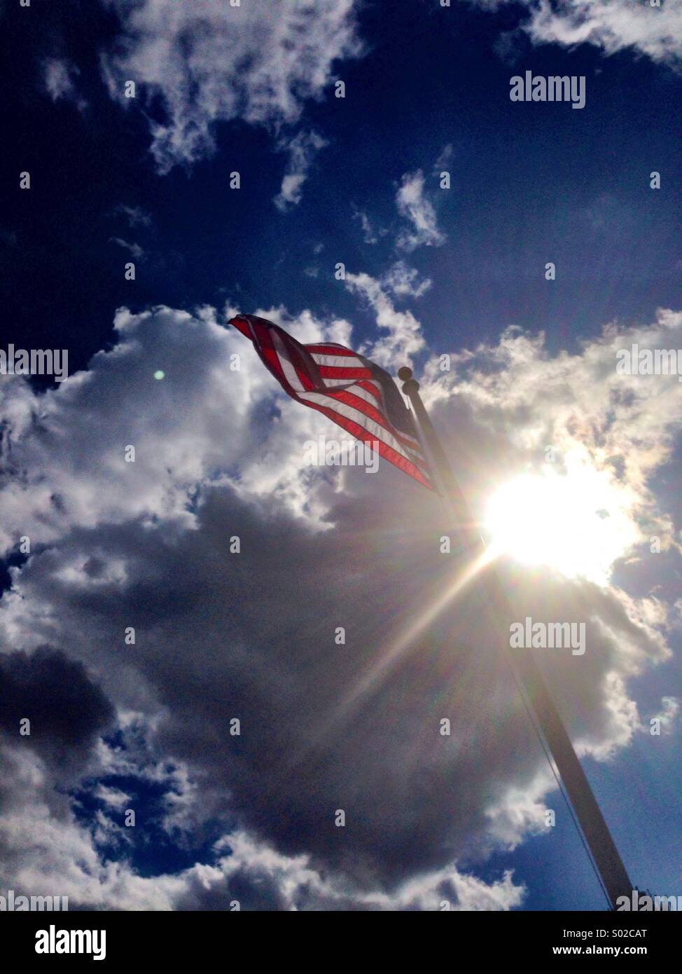 American flag with sun hi-res stock photography and images - Alamy