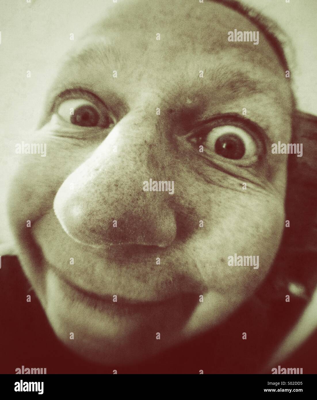 Face fish eye hi-res stock photography and images - Alamy