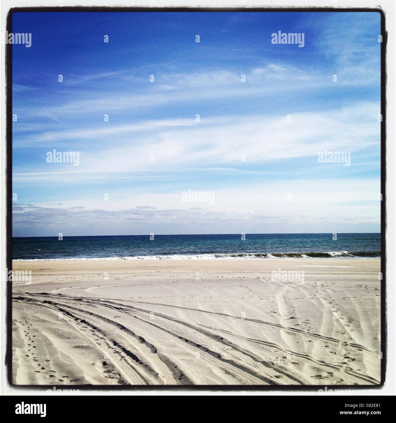 The winter beach in the Hamptons Stock Photo - Alamy