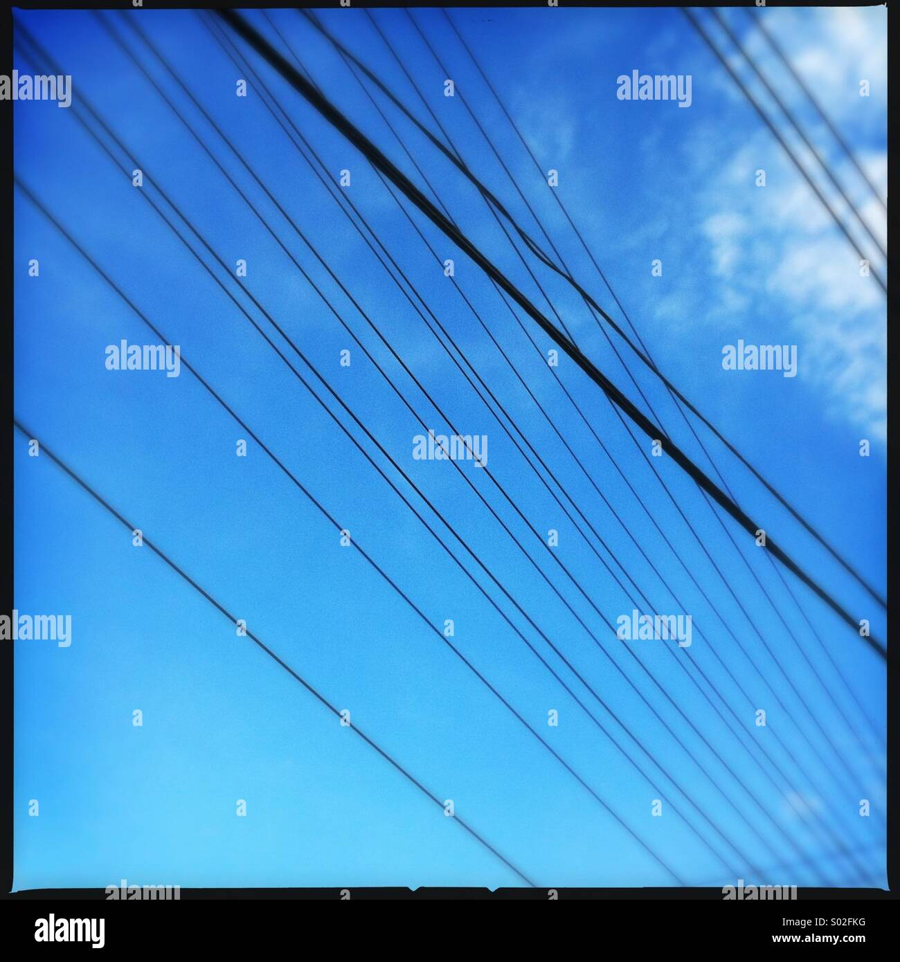 View of Electrical Wires Stock Photo - Alamy