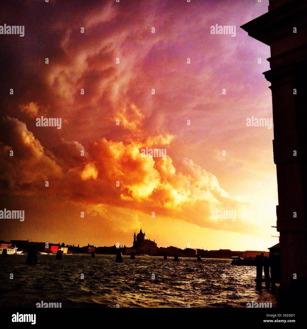 The colourful calm after the thunderstorm, Venice Stock Photo - Alamy