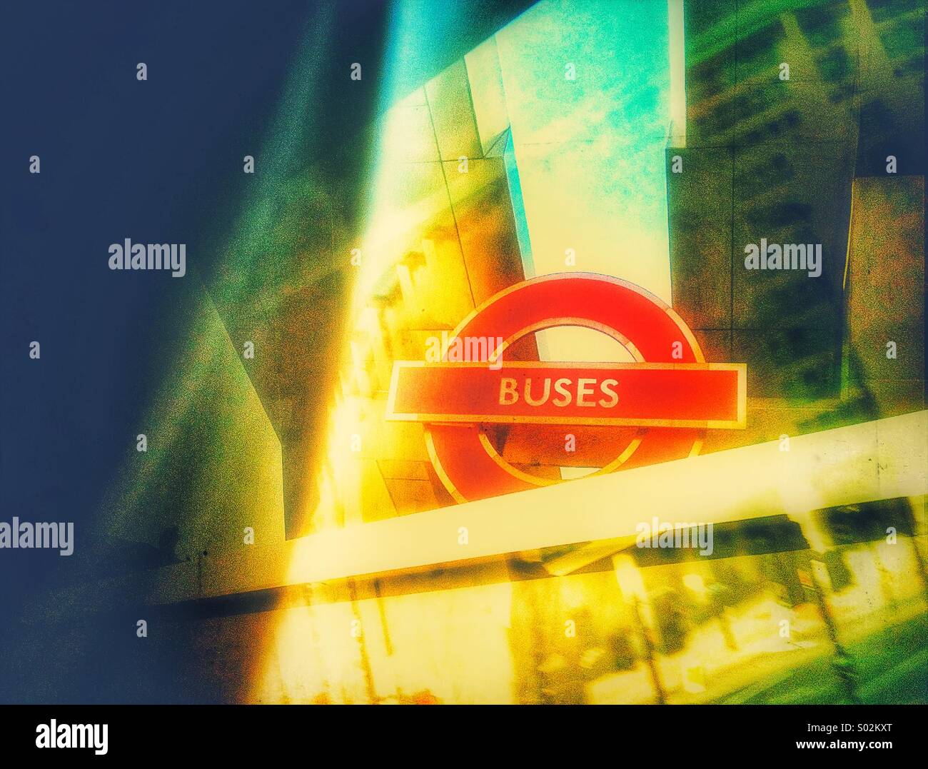 London Bus Sign Stock Photo - Alamy
