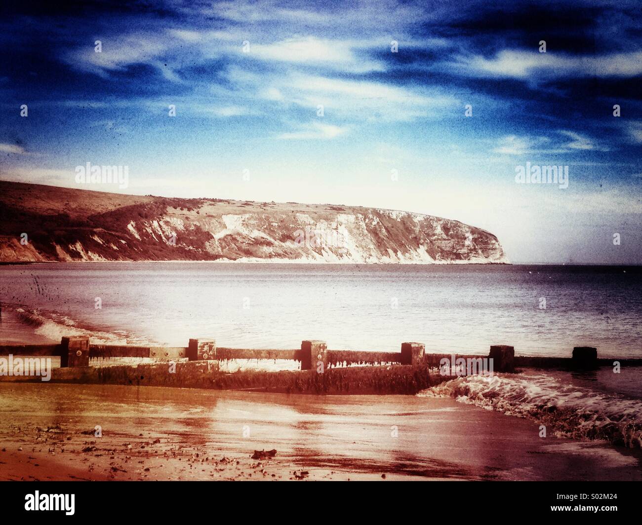 Swanage bay cliff england hi-res stock photography and images - Alamy