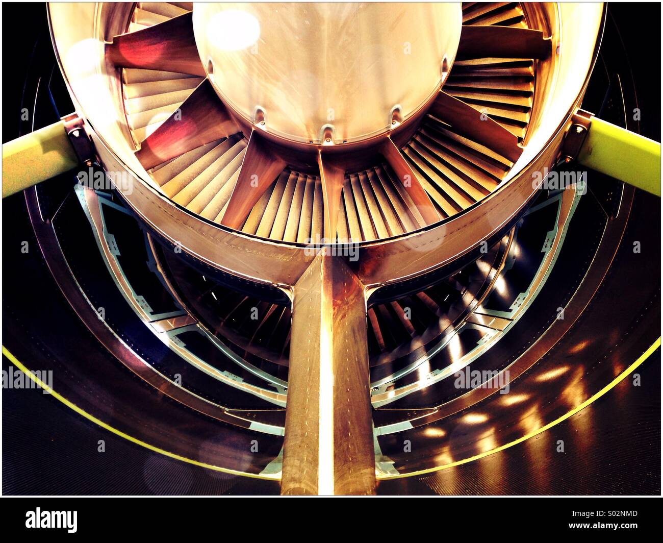 Rear view of an aircraft engine Stock Photo - Alamy
