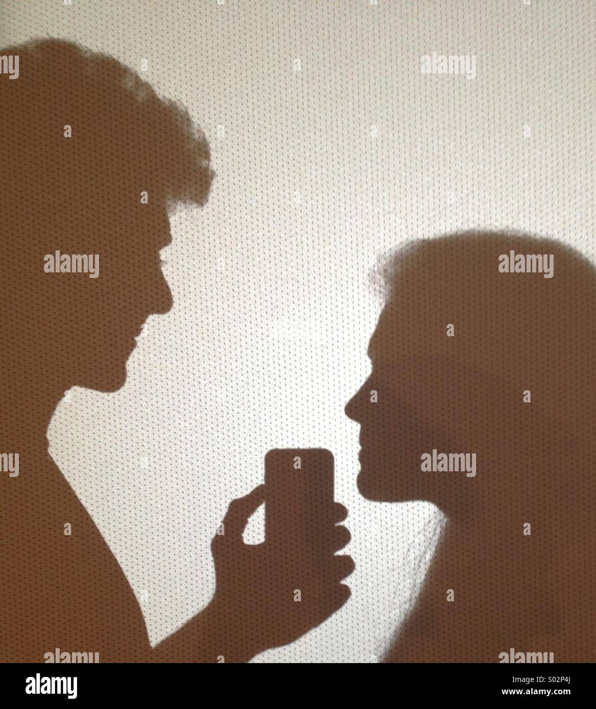 Shadow profile woman hi-res stock photography and images - Alamy