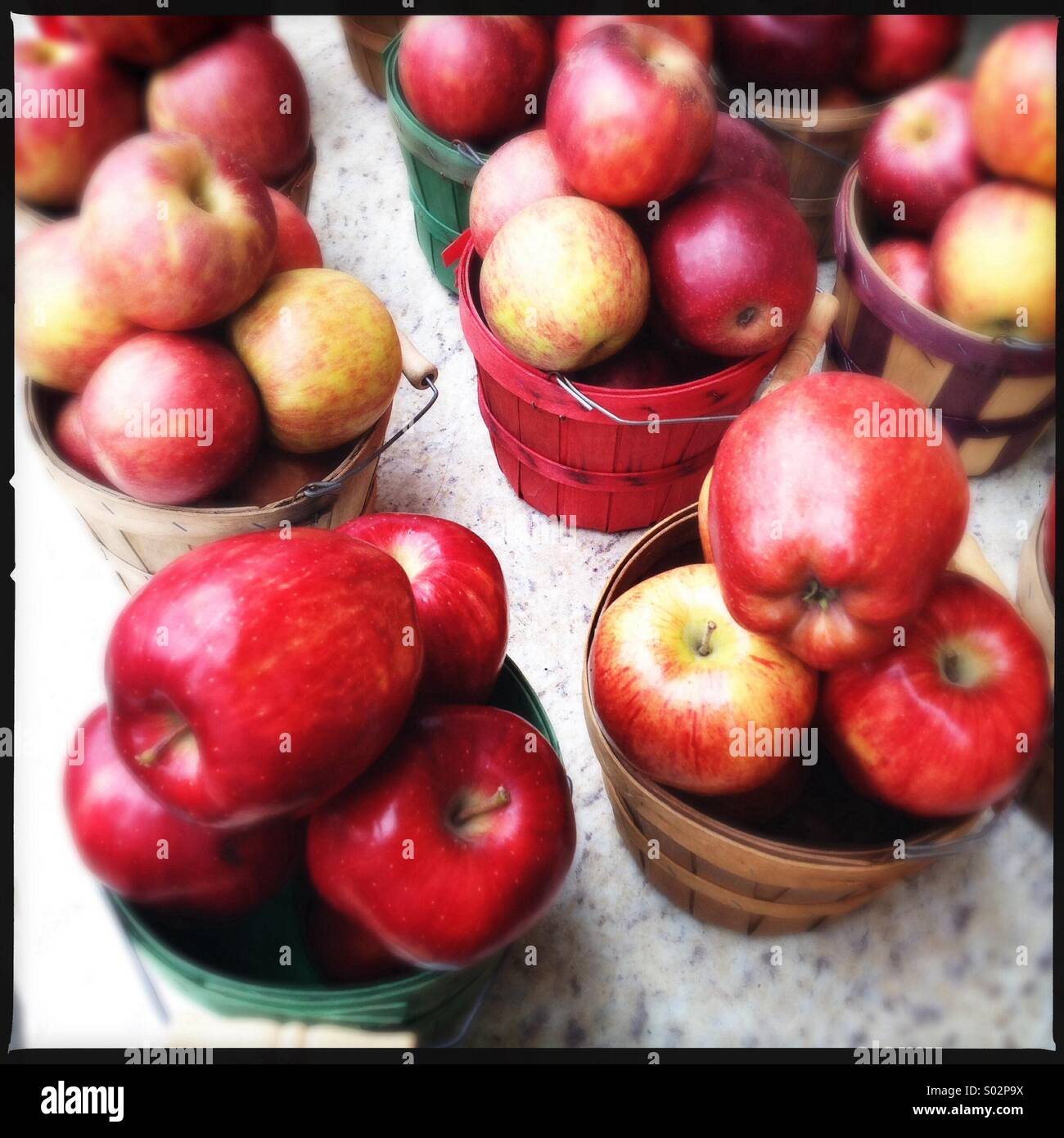 Red baskets hi-res stock photography and images - Alamy