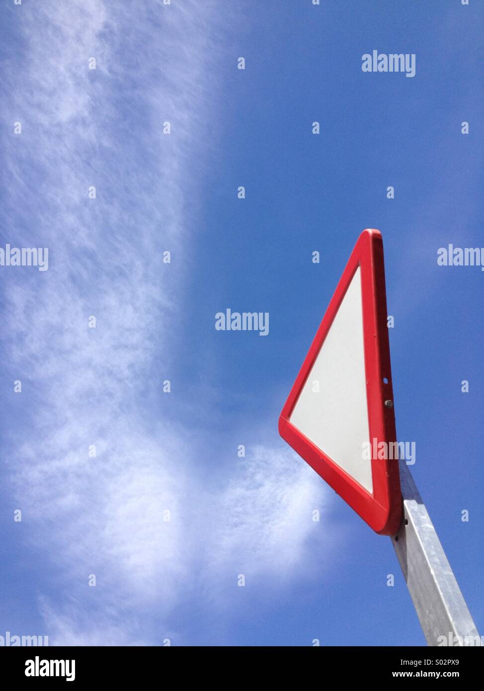 Warning: Blue Sky Stock Photo - Alamy