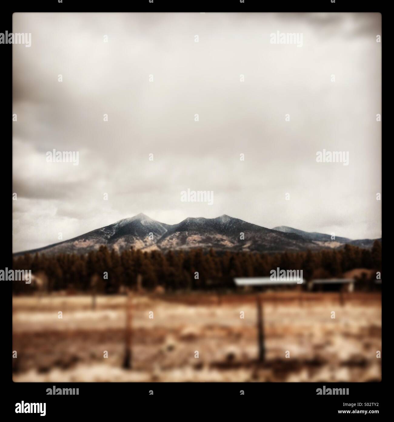 Flagstaff Arizona view of mountain Stock Photo - Alamy