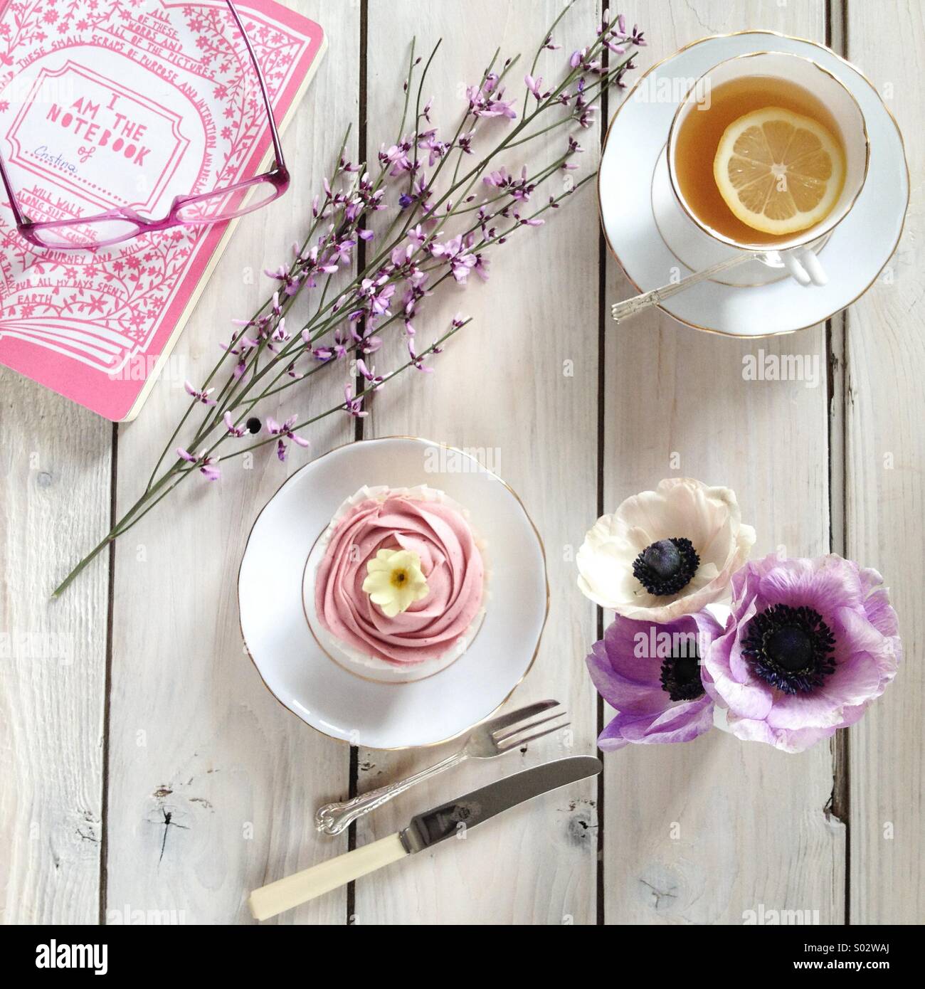 Spring tea break Stock Photo - Alamy