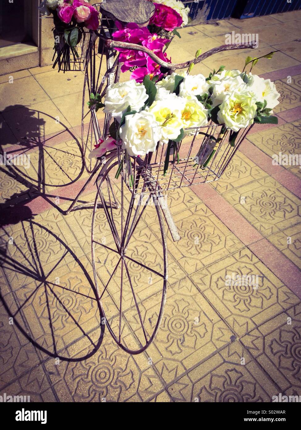Bike With Flowers High Resolution Stock Photography and Images - Alamy