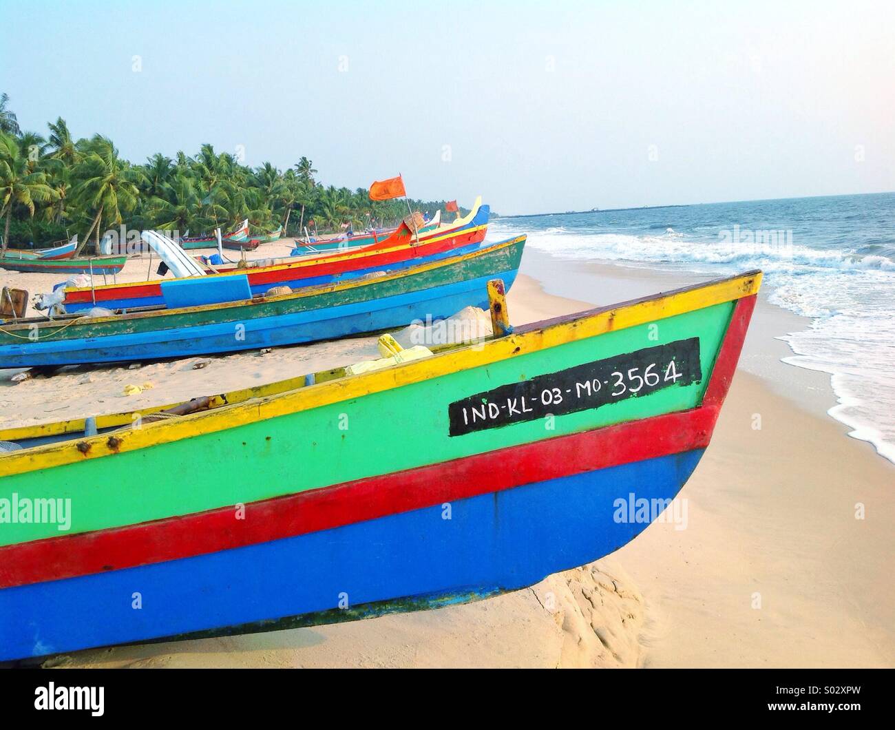Fishing boat line Stock Photo - Alamy