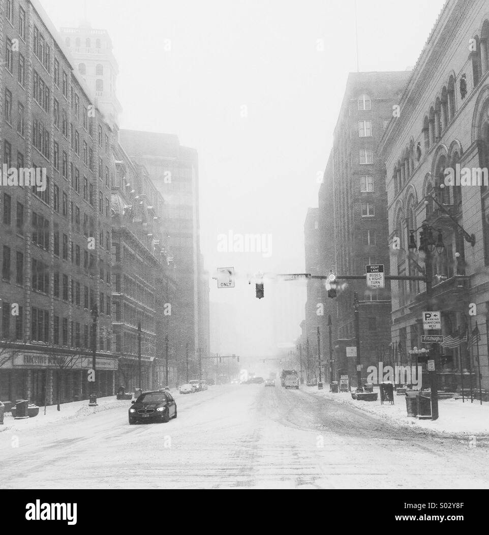 Main Street Rochester New York in the winter Stock Photo - Alamy