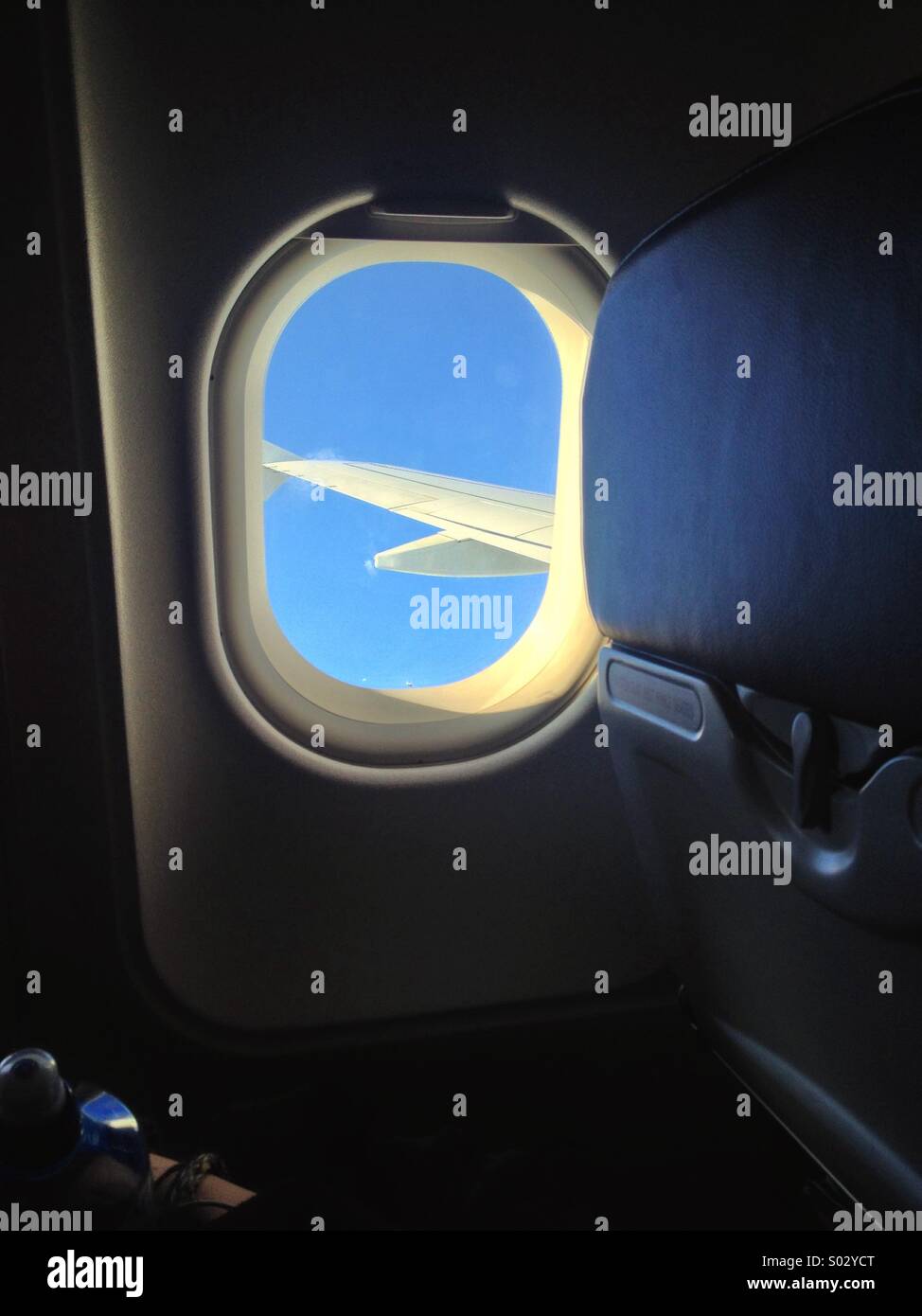 View from passenger aircraft window Stock Photo - Alamy
