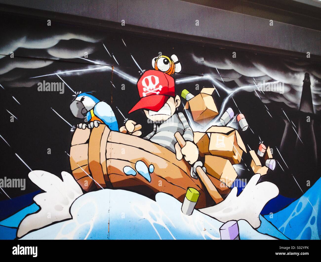 Pirate Street Art Stock Photo - Alamy