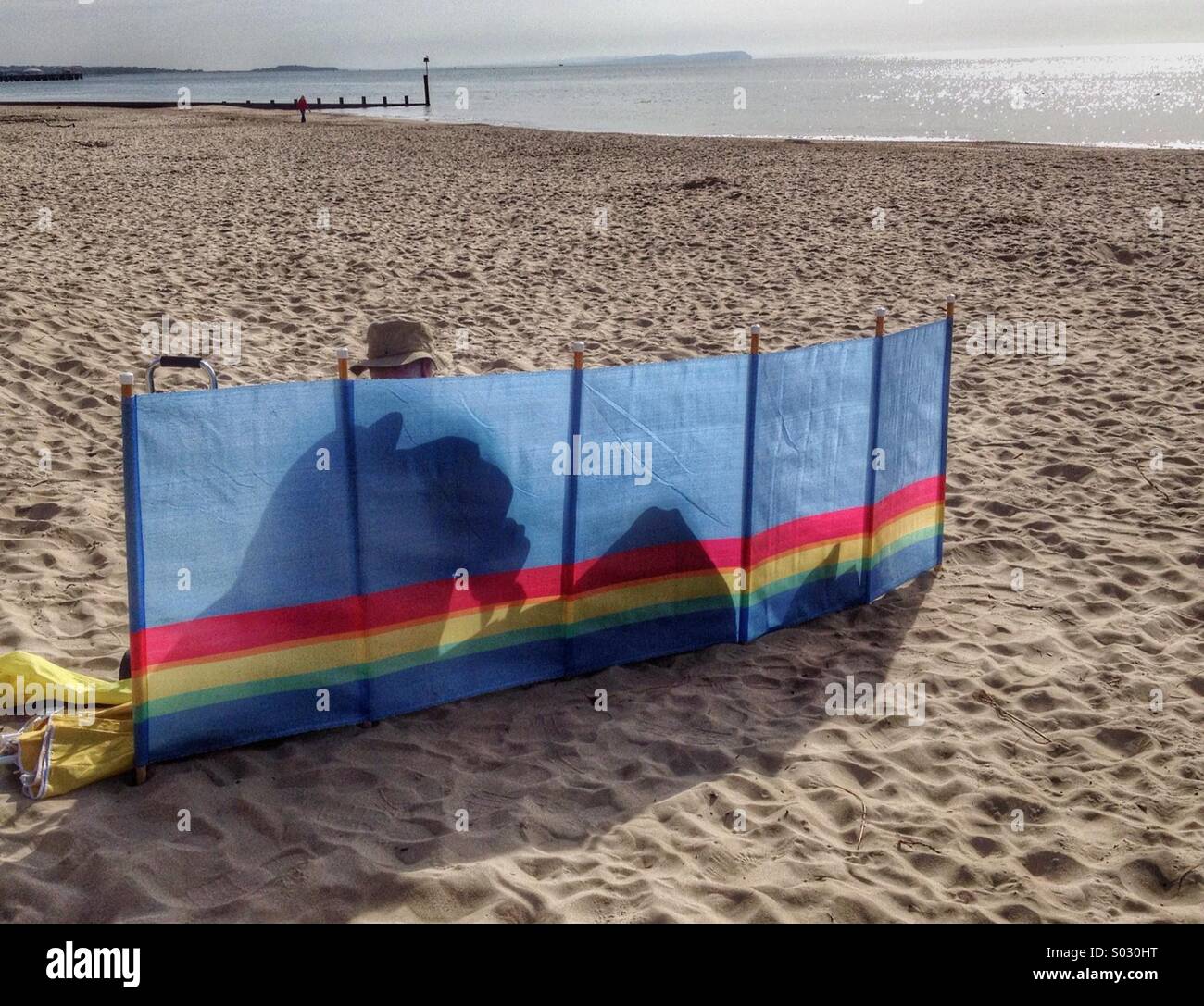Bournemouth Beach Seaside Windbreak High Resolution Stock Photography ...