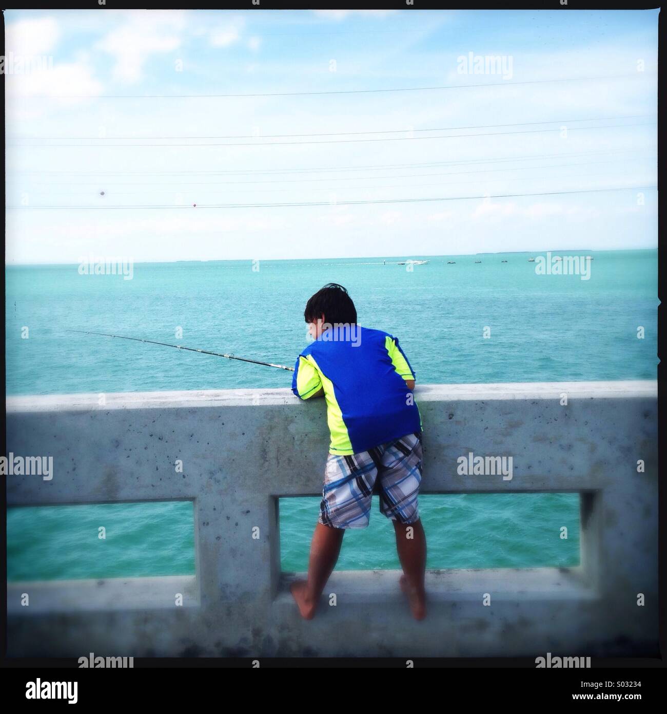Child kid fishing hi-res stock photography and images - Alamy