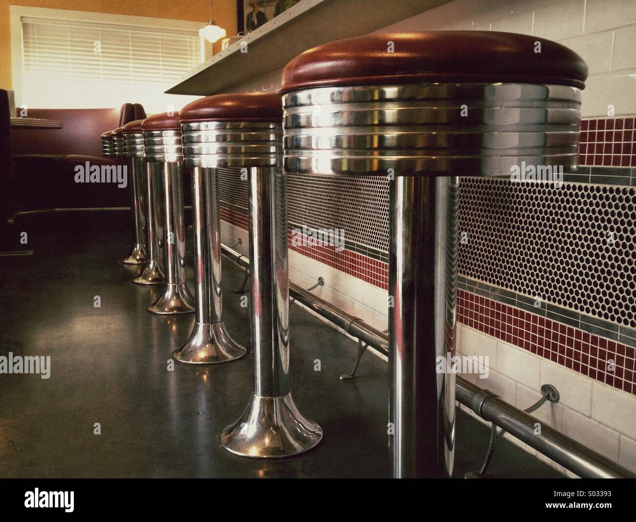 Stools diner counter hi-res stock photography and images - Alamy