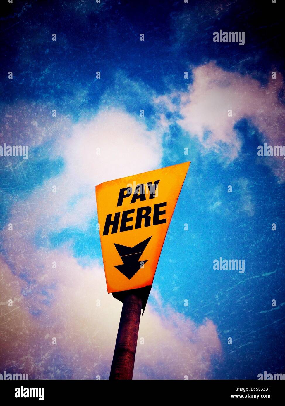 Pay Here sign Stock Photo - Alamy