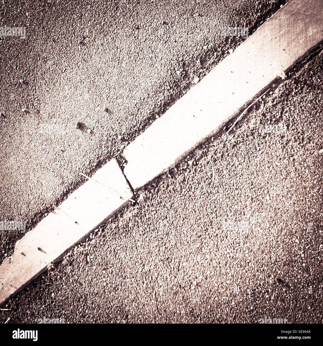 White line on the road Stock Photo - Alamy