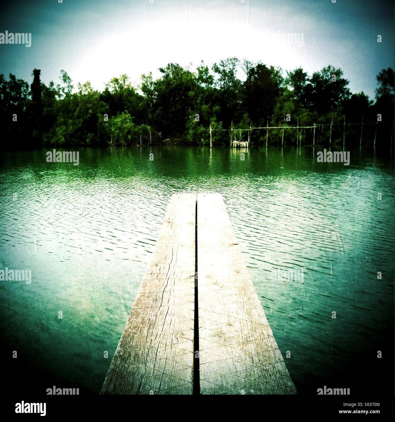 A wood dock Stock Photo - Alamy