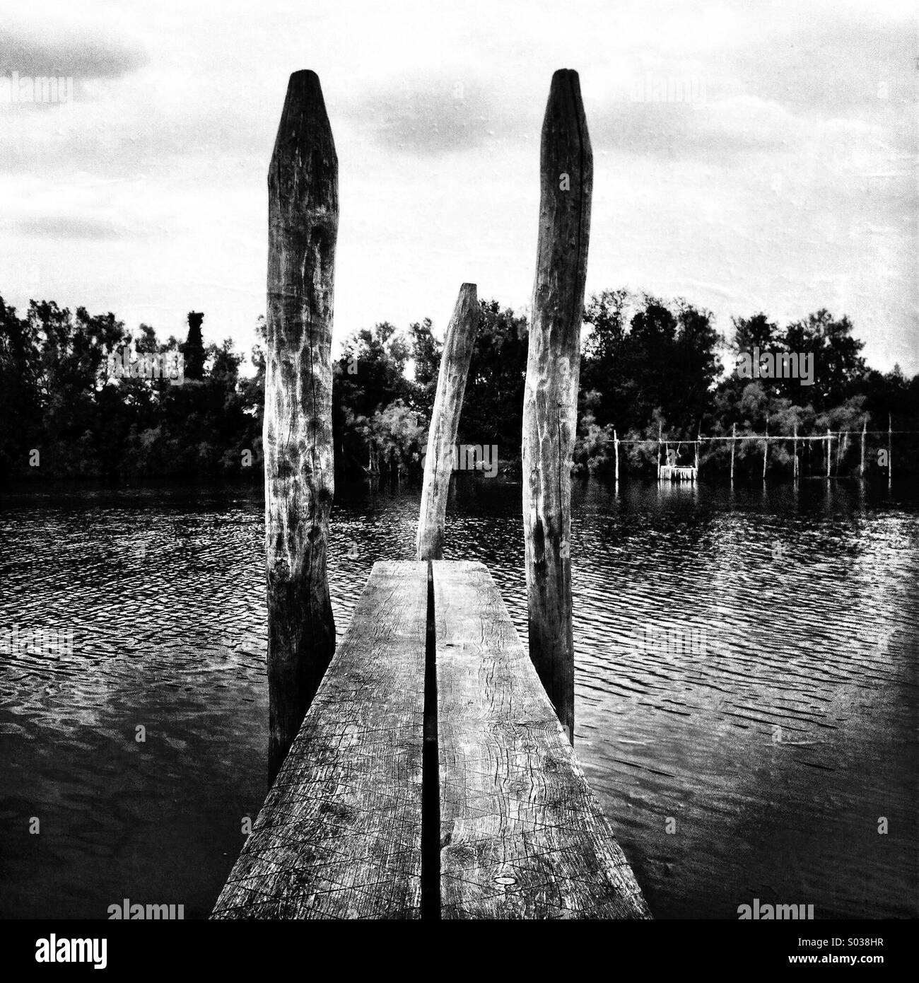 A wooden dock Stock Photo - Alamy