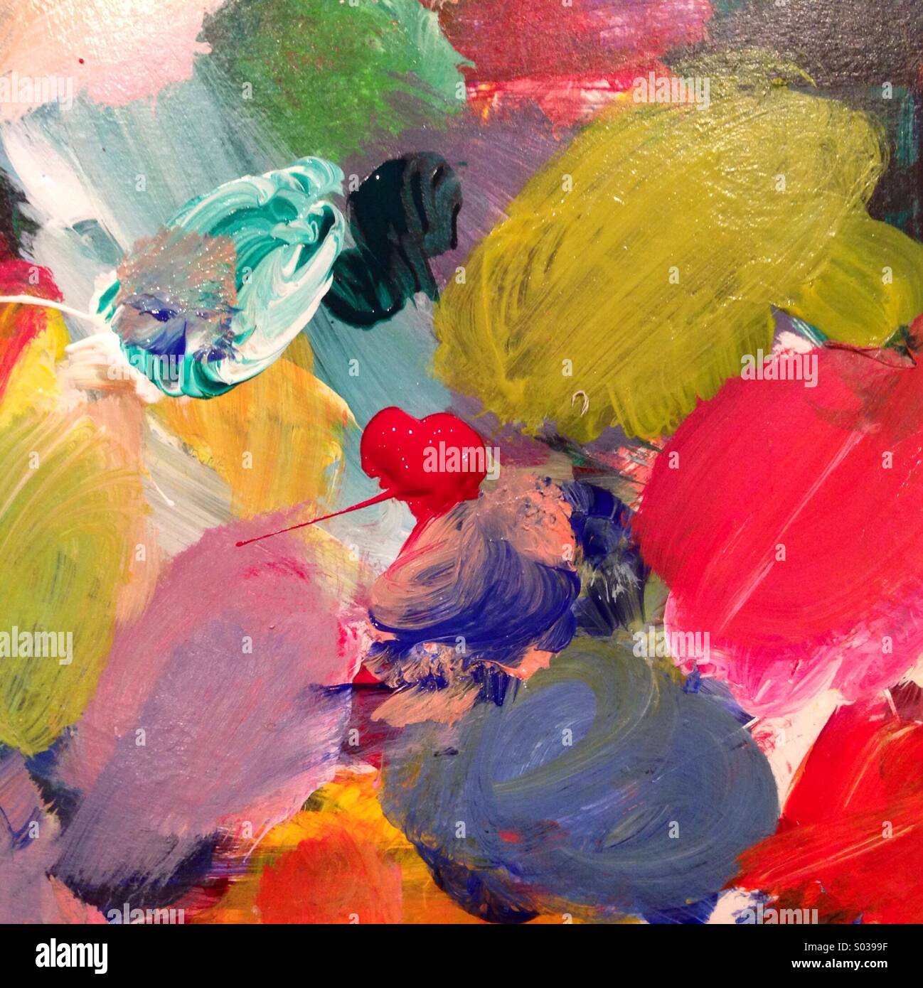 Heart paint splotch Stock Photo - Alamy