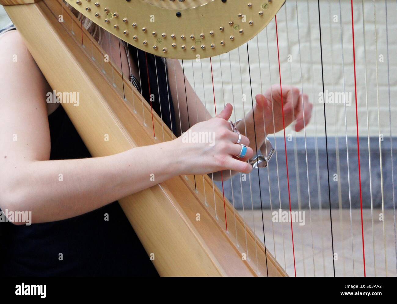 Harpist hi-res stock photography and images - Alamy