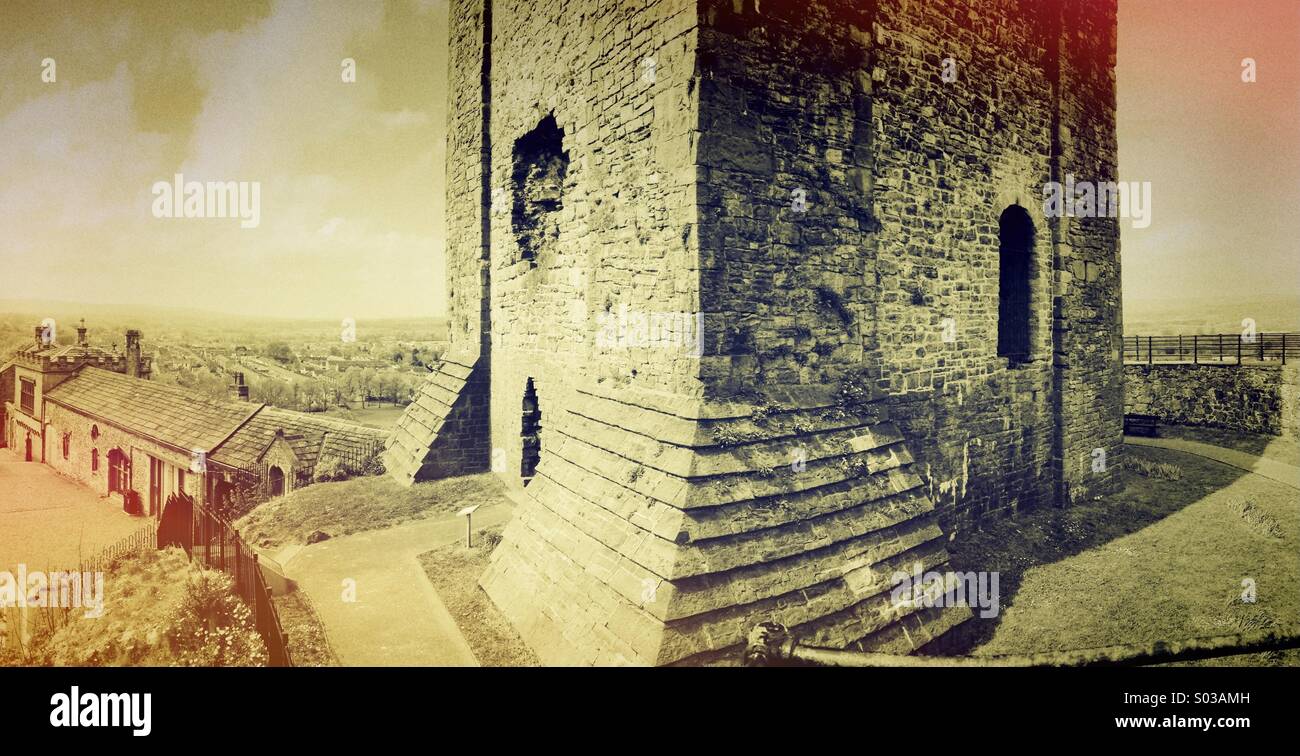 Clitheroe Castle keep Stock Photo - Alamy