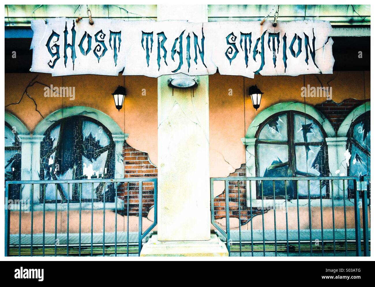 Fairground ride ghost train hi-res stock photography and images - Alamy