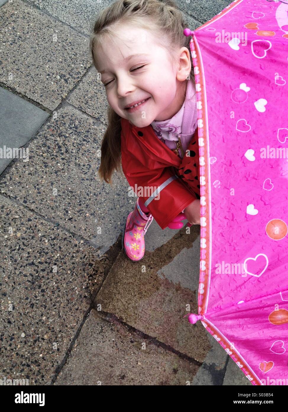 Girl enjoying rain hi-res stock photography and images - Alamy