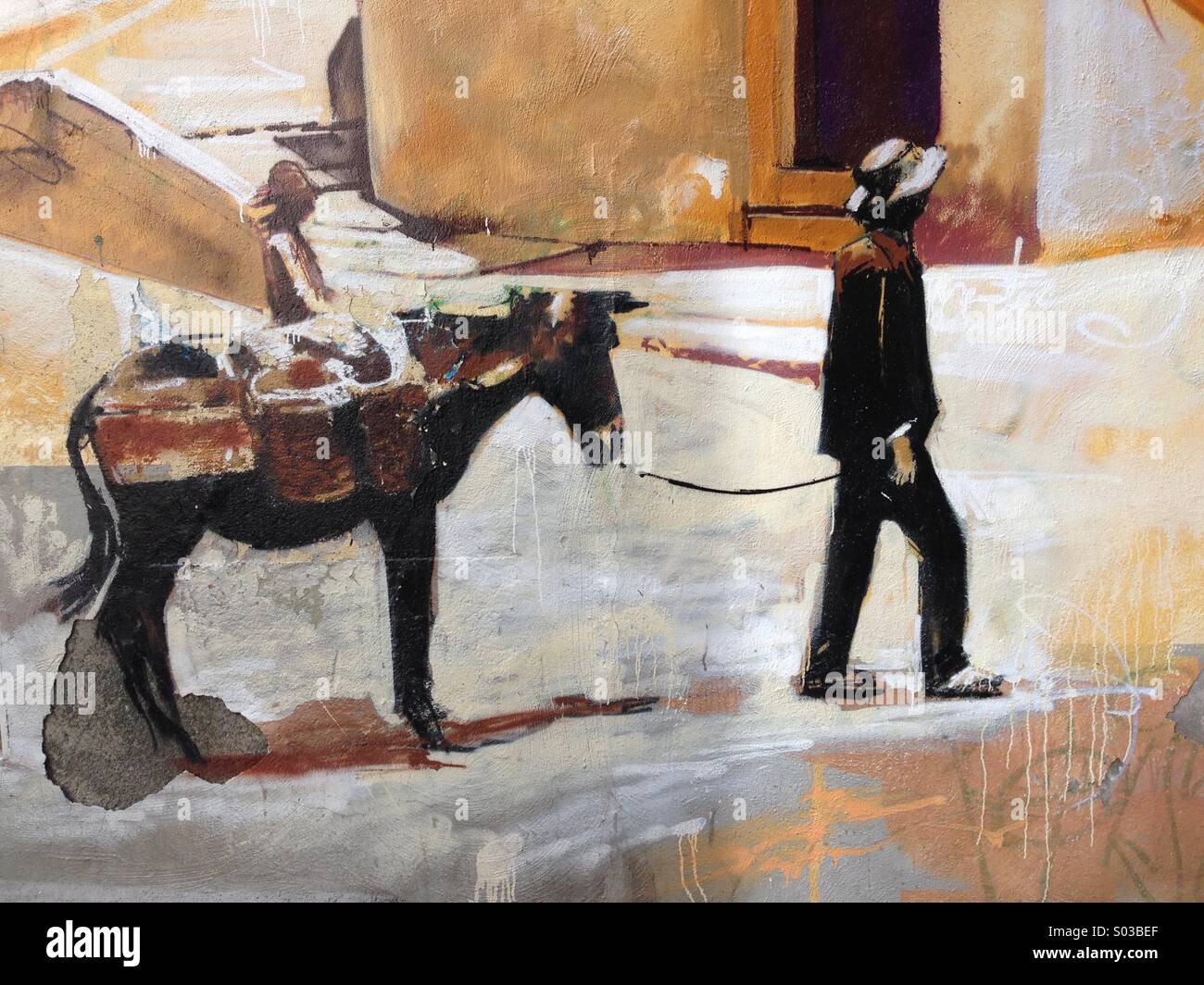 Donkey painting hi-res stock photography and images - Alamy