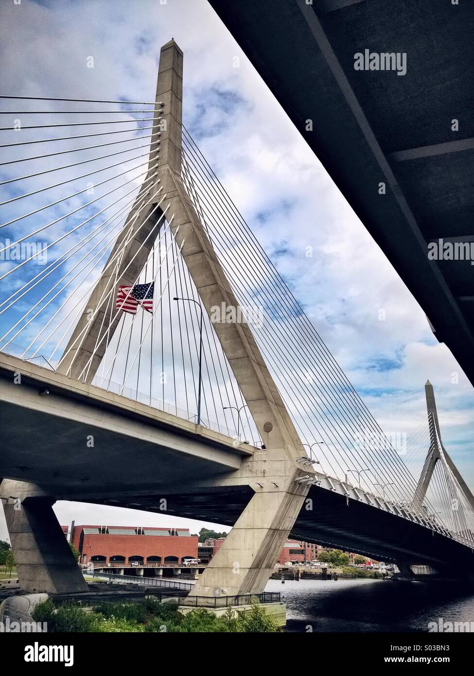 Boston's Zakim Bridge Stock Photo - Alamy