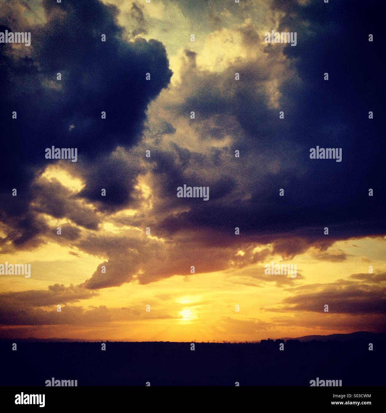 The forming of the golden storm Stock Photo - Alamy