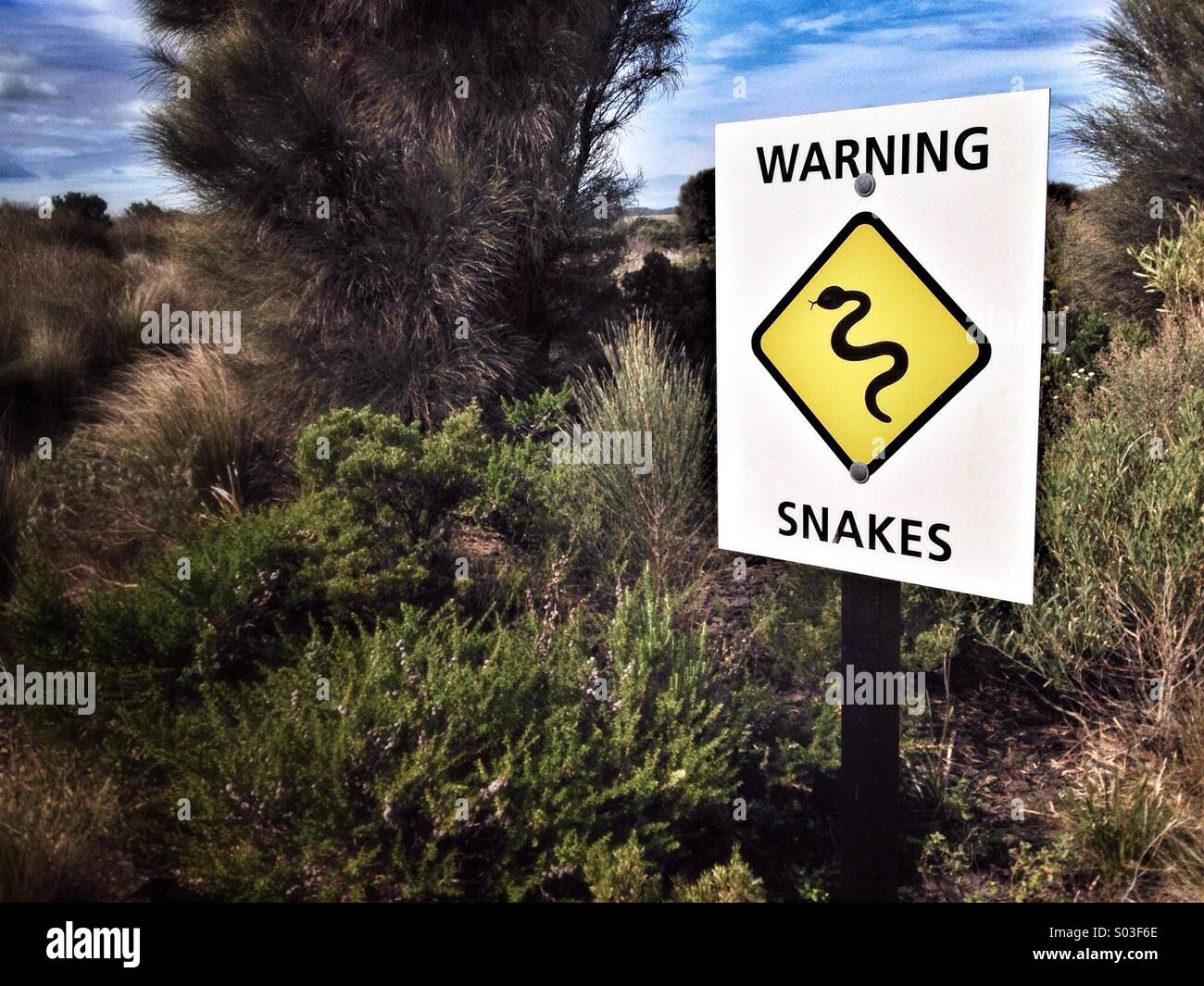 Snake warning sign australia hi-res stock photography and images - Alamy