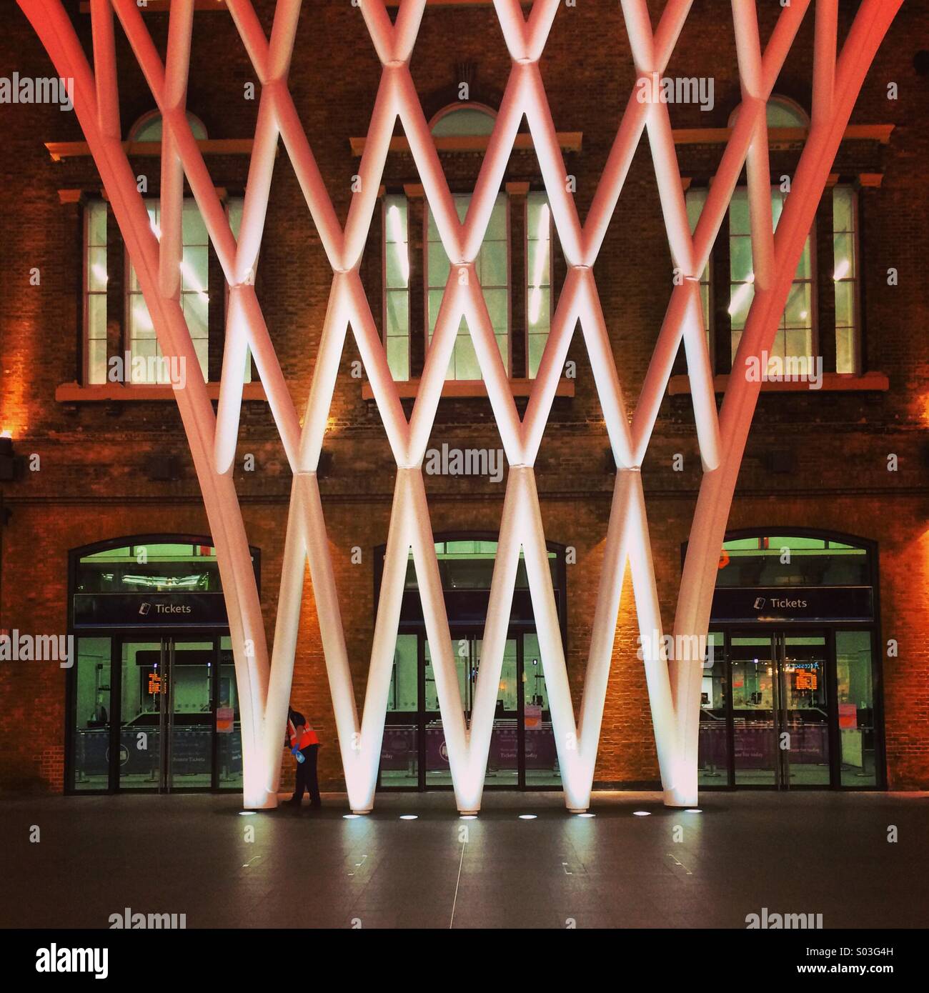 King's Cross railway station modern architecture in London Stock Photo ...