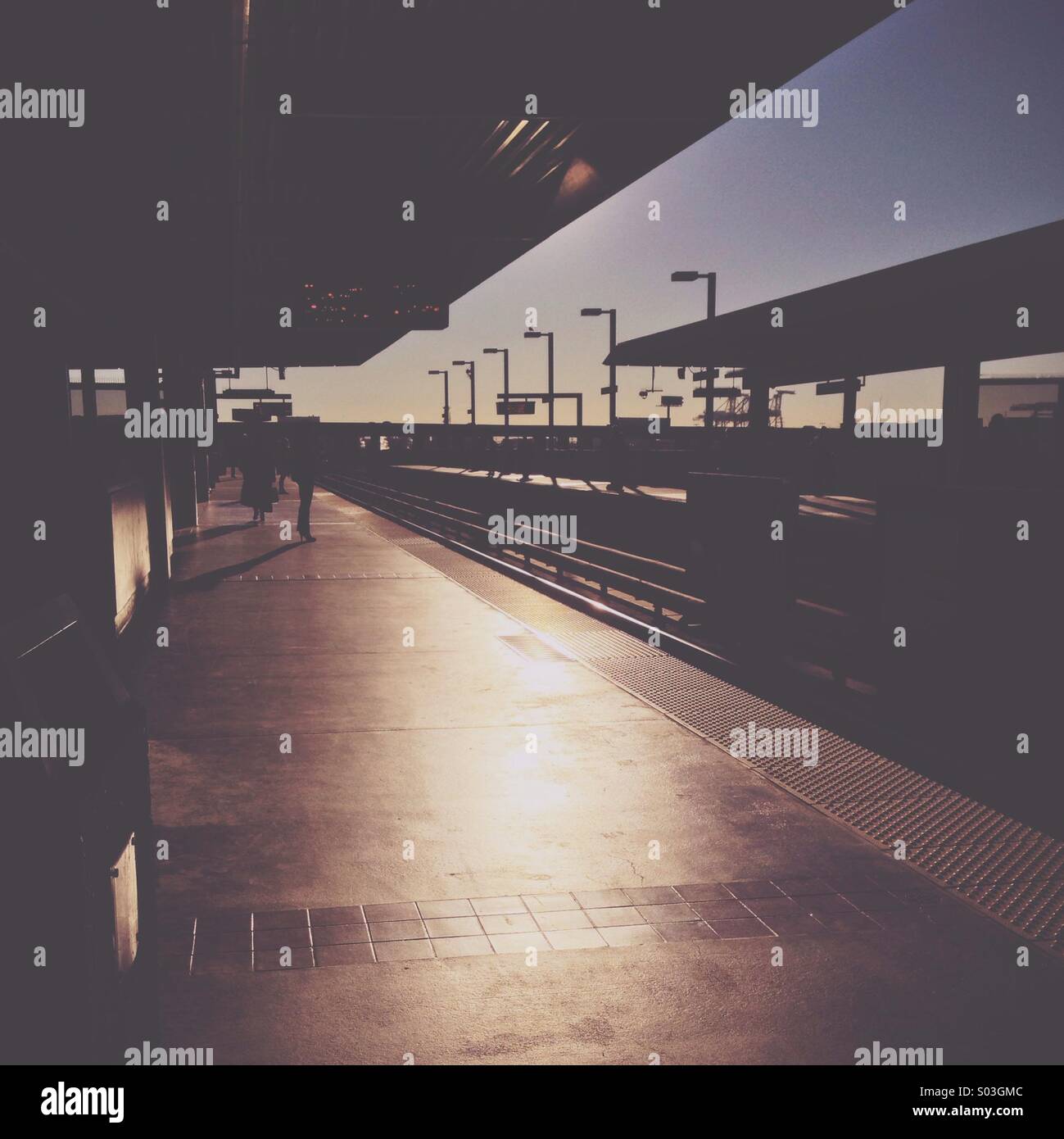 Backlit train station hi-res stock photography and images - Alamy