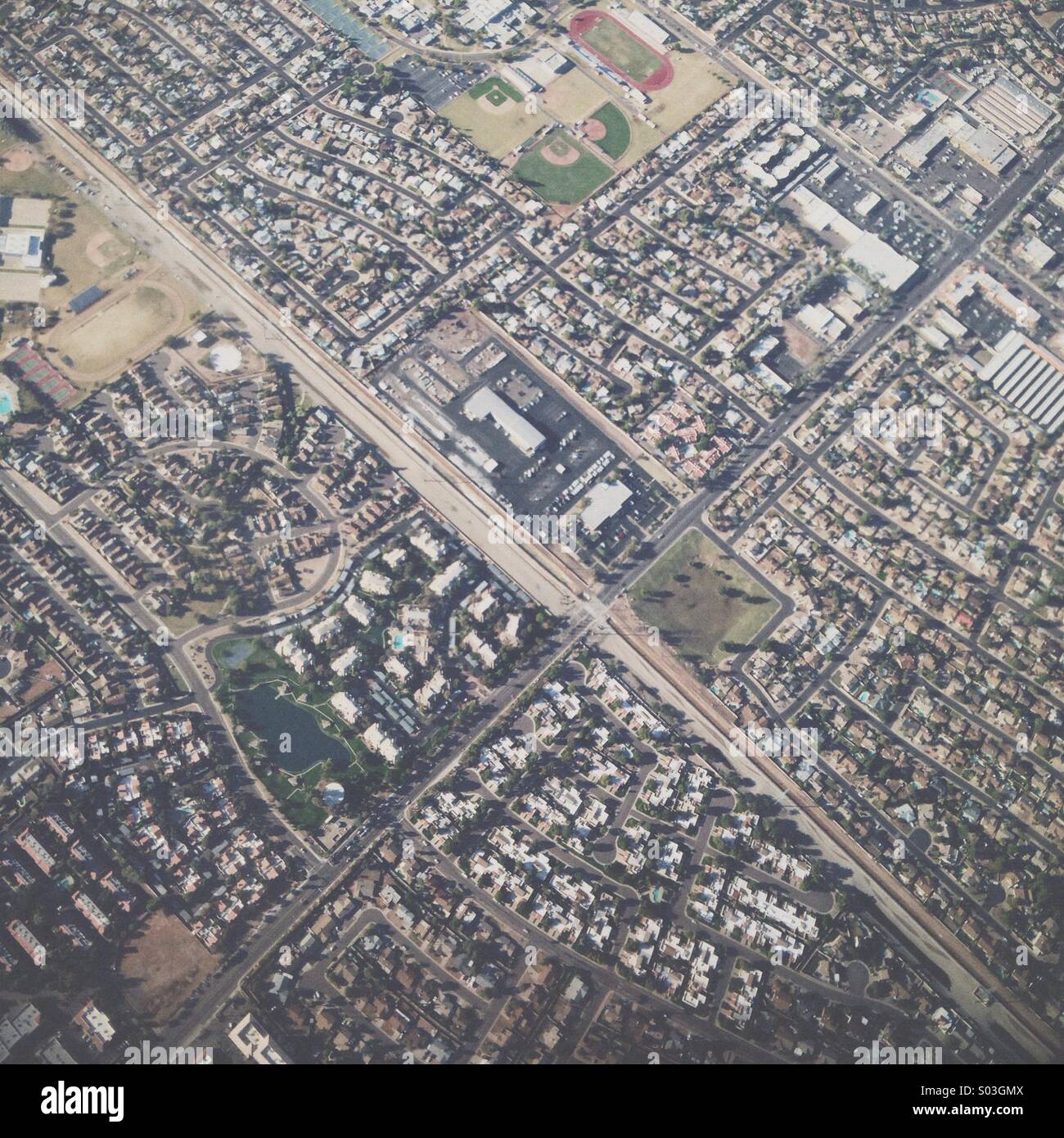 Suburban sprawl aerial hi-res stock photography and images - Alamy