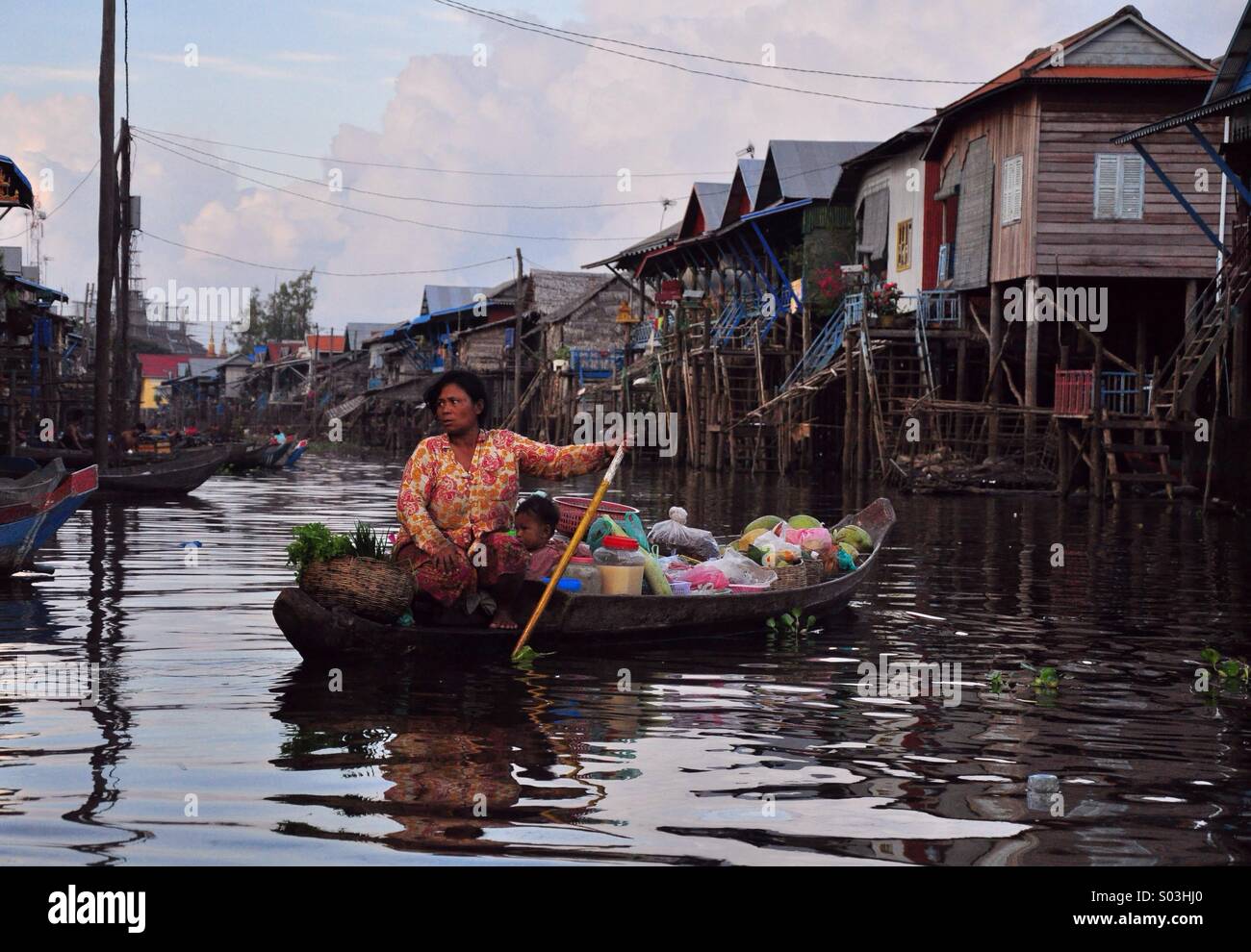 Floating village, cambodia Stock Photo - Alamy