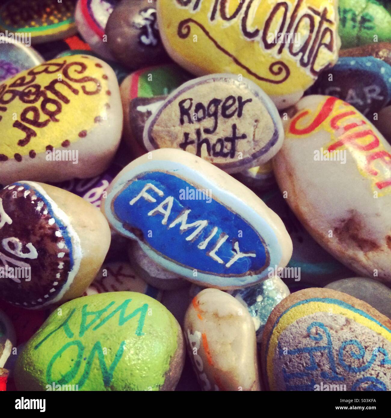 Painted pebbles hi-res stock photography and images - Alamy