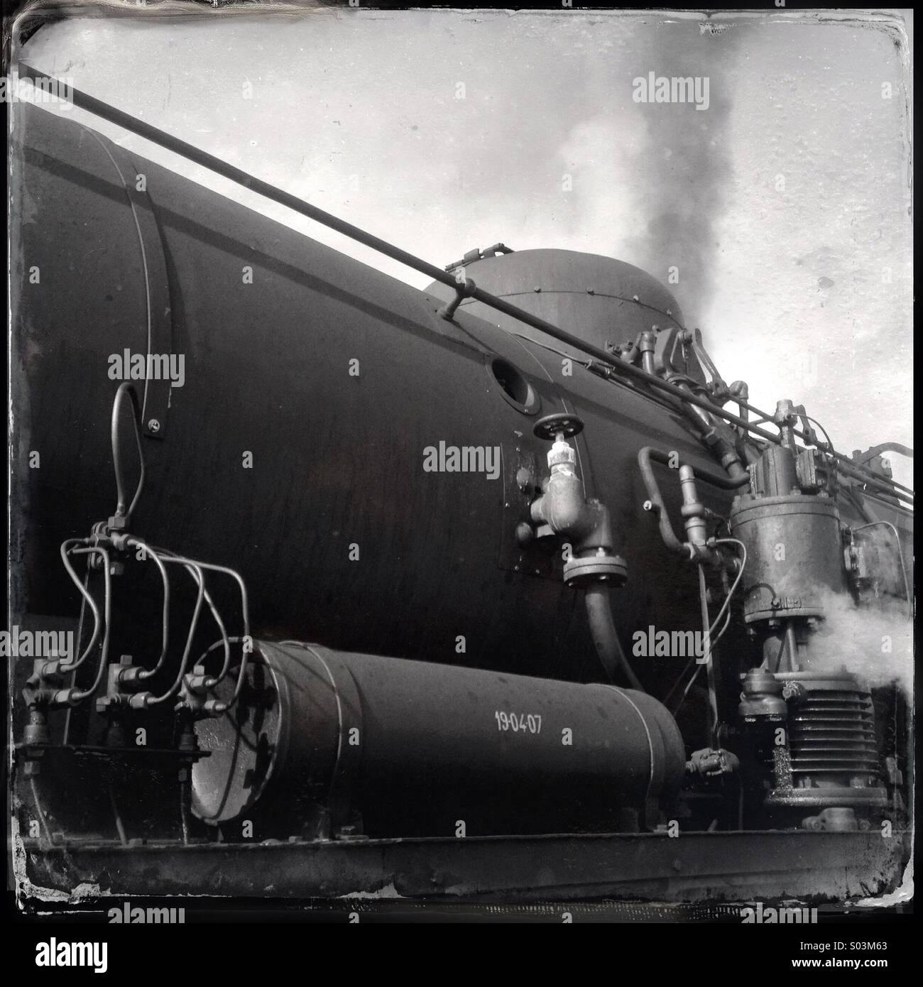 Antique steam train in val d'Orcia, Tuscany, Italy Stock Photo - Alamy