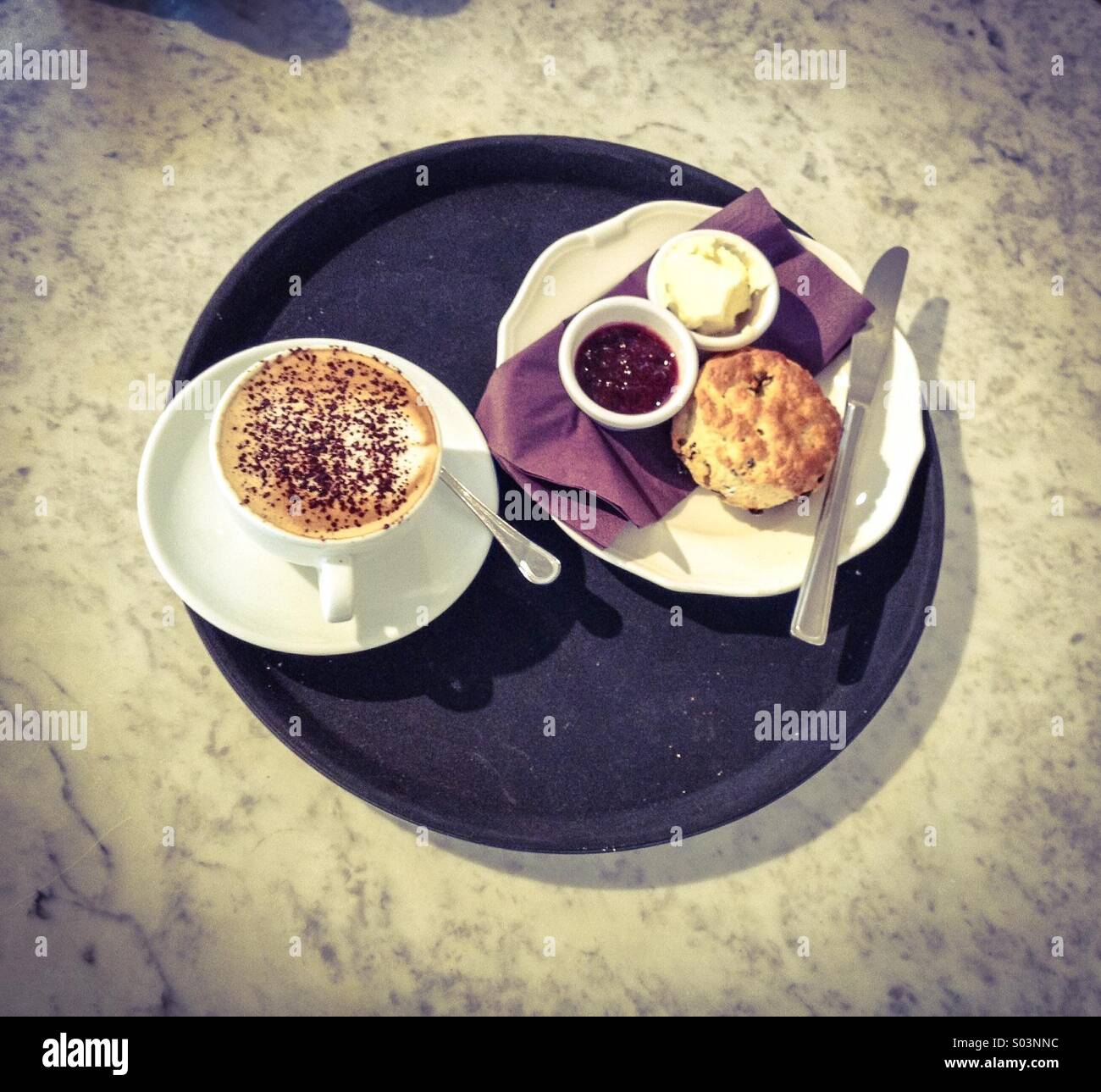 Coffee and Scone Stock Photo - Alamy