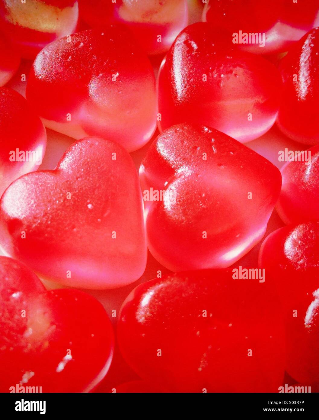 Heart shaped chewy sweets Stock Photo - Alamy