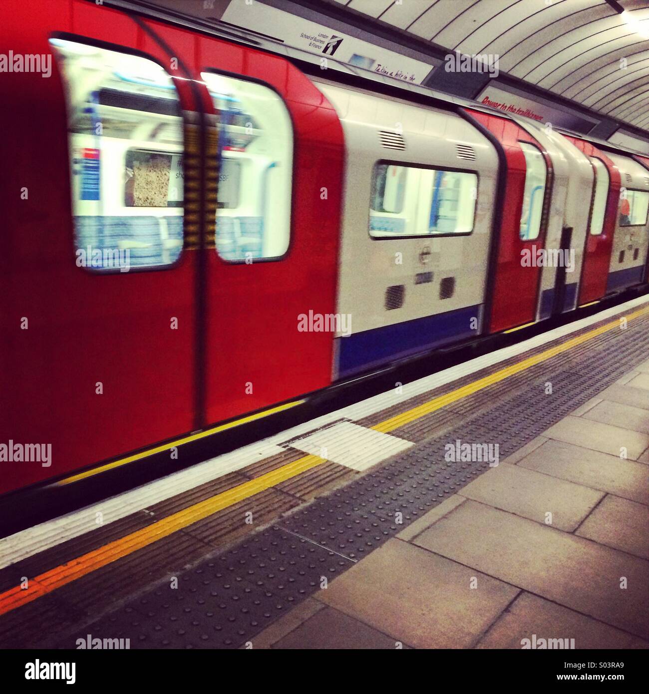 Tube train empty london hi-res stock photography and images - Alamy